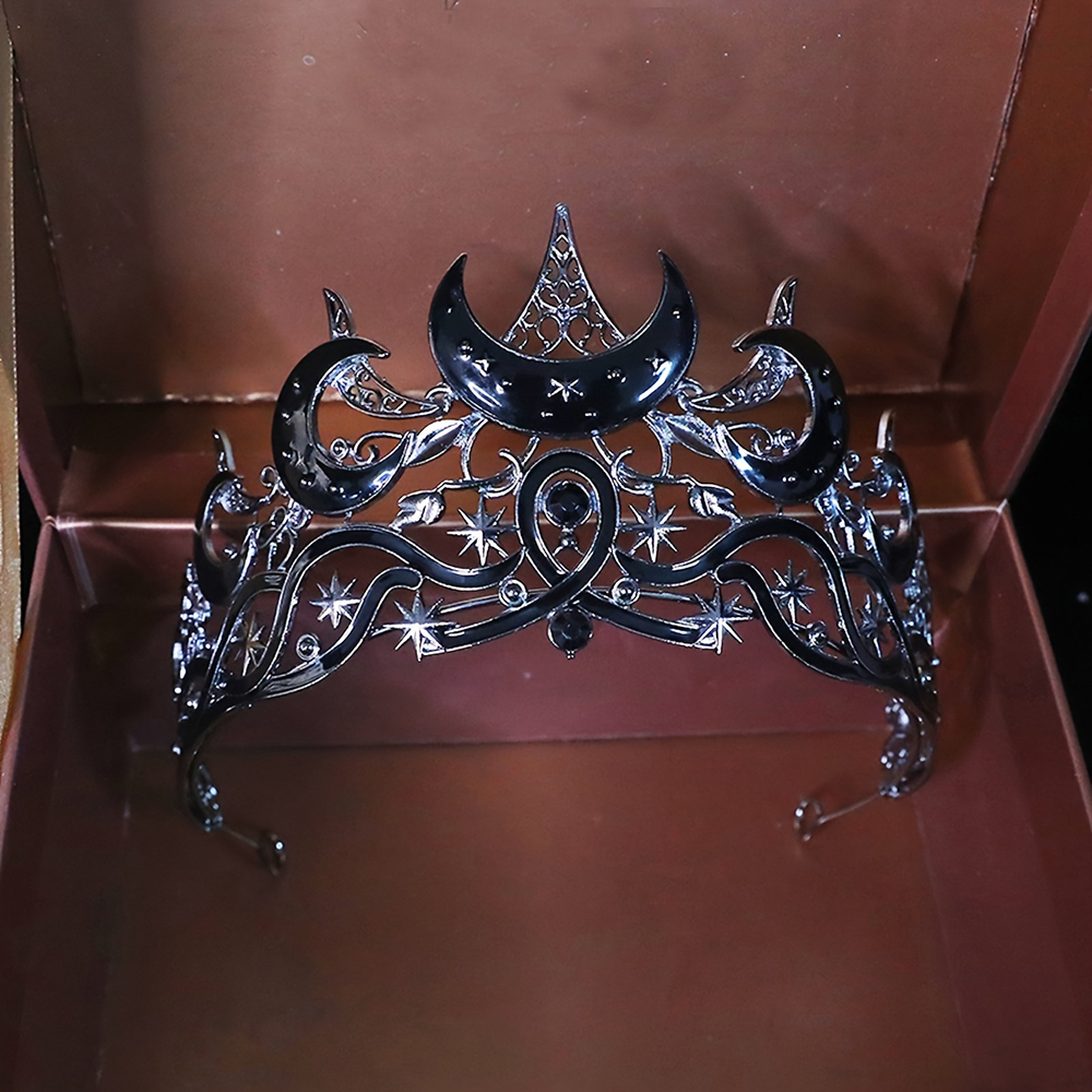 1pc Luxury Gothic Moon Tiara Celestial Queen Crown... – Vicedeal