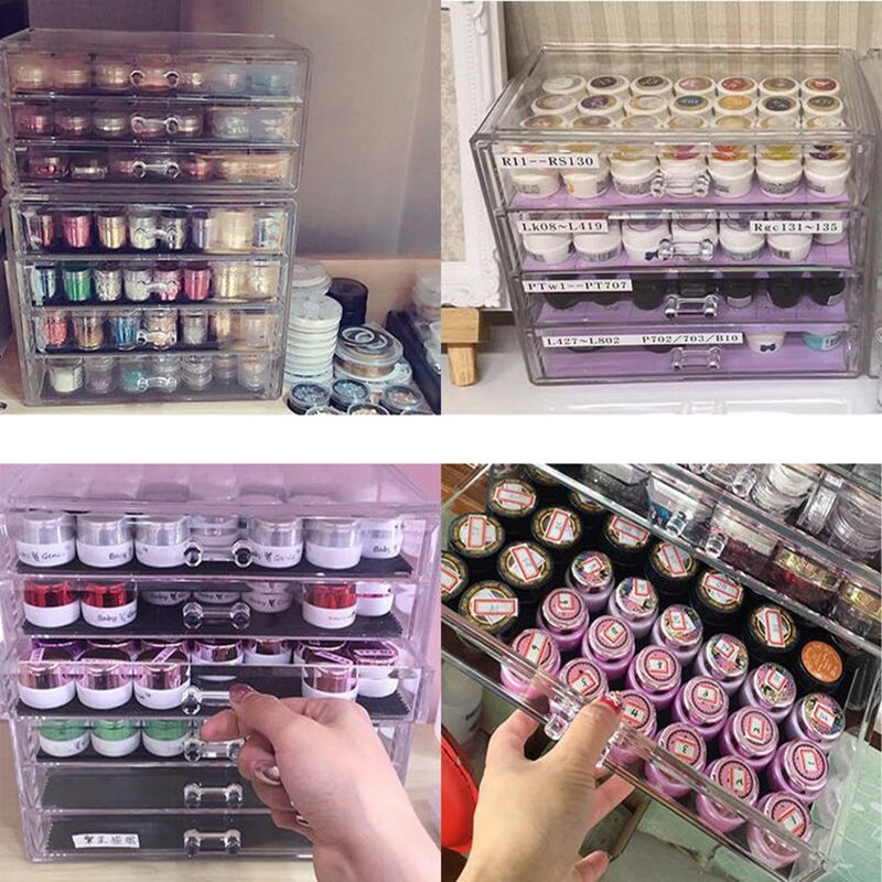 3/4/5 Layer Nail Storage Box Cosmetic Organizer Ma... – Grandado