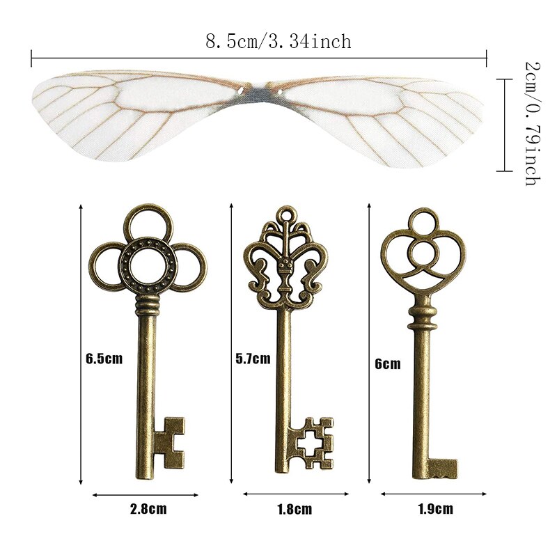 30pcs Vintage Skeleton Keys Potter Flying Keys Cha... – Grandado