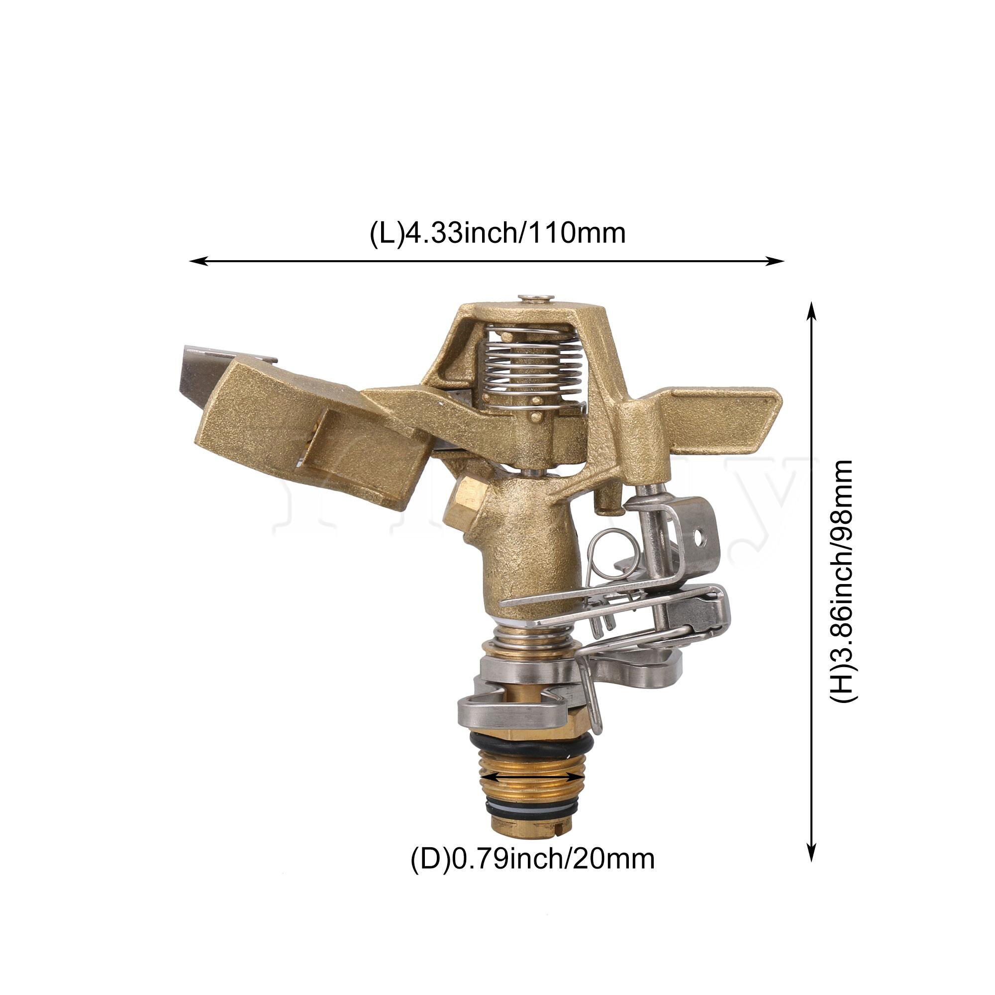 Full Circle Brass Impact Sprinkler 1/2 Inch Brass ... – Grandado