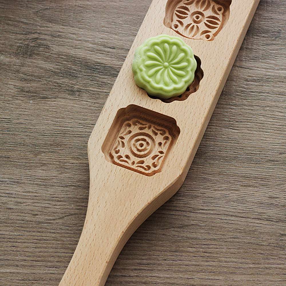 Wooden Moon Cake Mooncake Decoration Mold Mould Fl... – Grandado