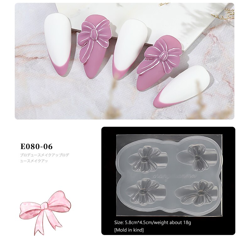 Silicone Nail Carving Mold 3D flower Butterfly Mou... – Grandado