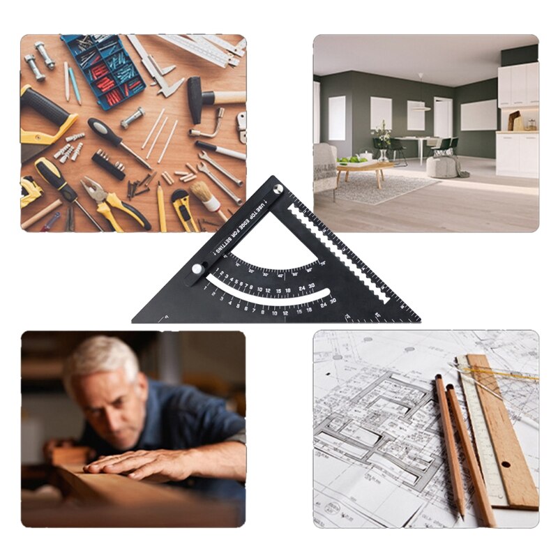 45+90 Degree WoodWorking Ruler Triangle Rule Thick... – Grandado