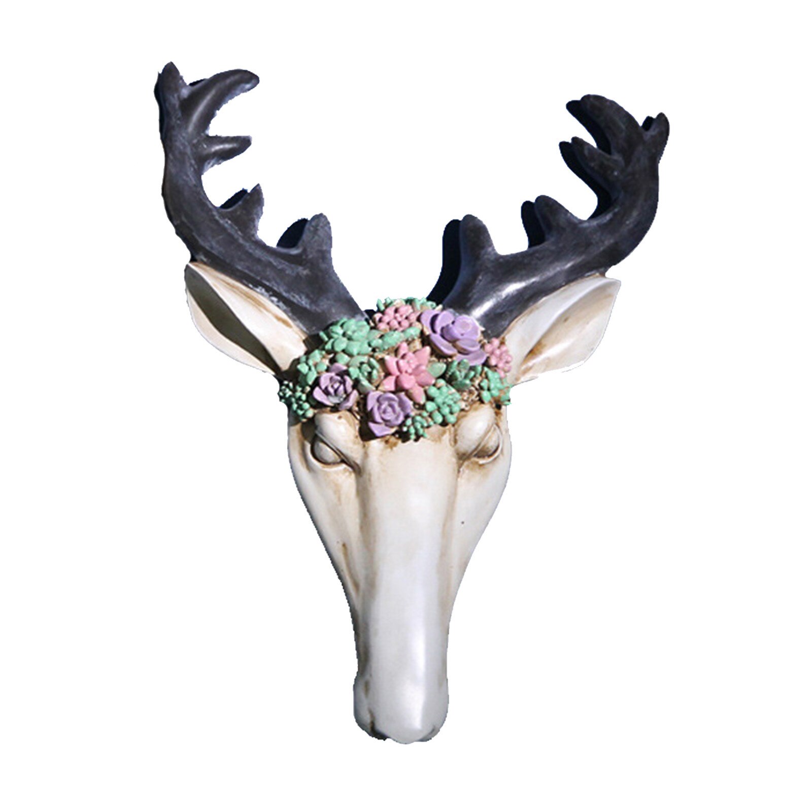 40# Deer Head Wall Decor Antler Resin Wall Hanging... – Grandado