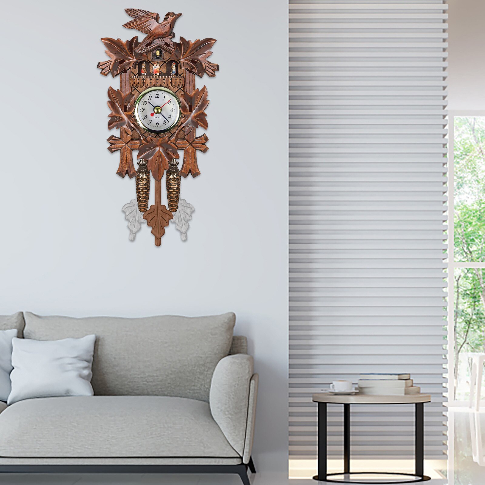 Retro Cuckoo Clock Nordic Wooden Wall Chime Alarm ... – Grandado