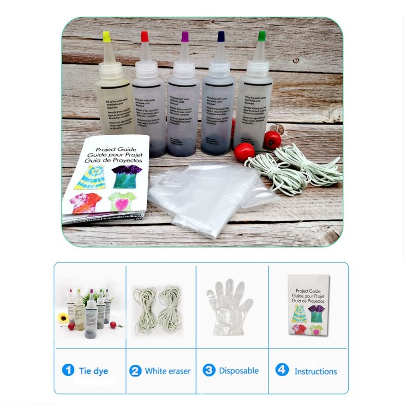 12pcs Dye Kit One Step Tie Dye Kit Fabric Textile ... – Grandado