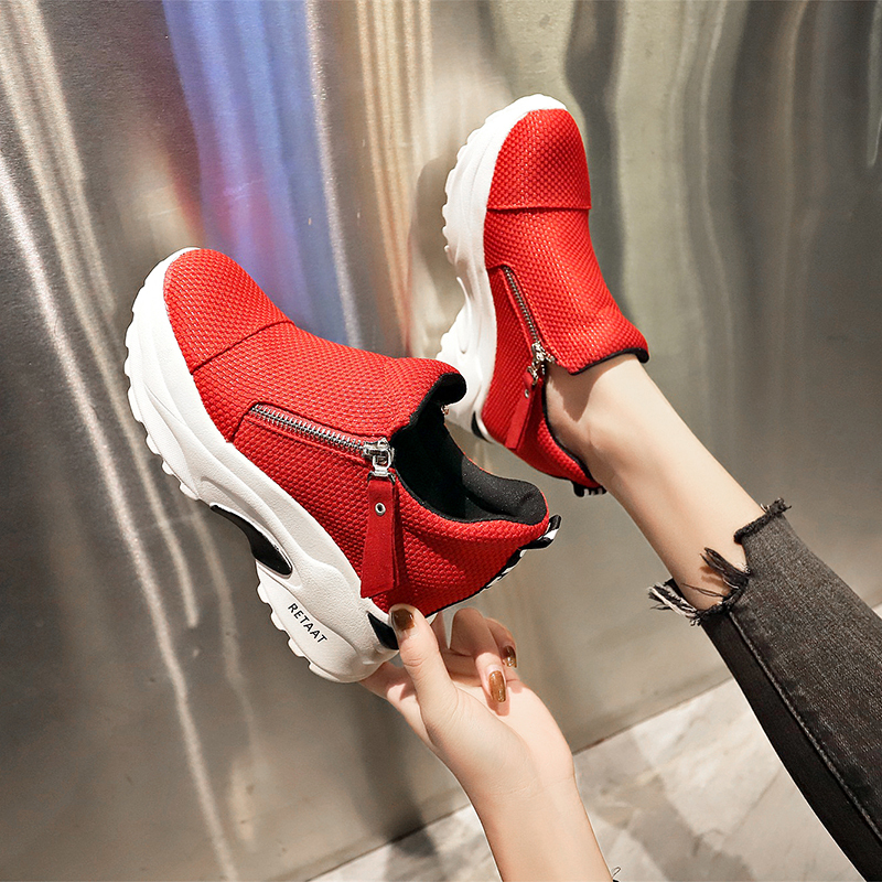 Women's Chunky Sneakers Women Platform Shoes Zip r... – Grandado