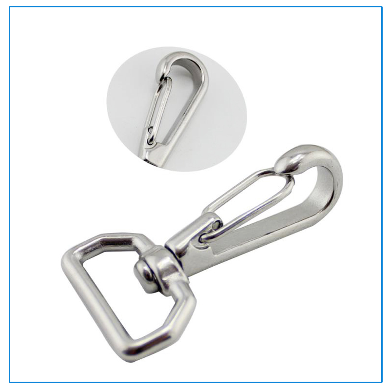 65mm Ring Square Eye Swivel Snap Hook Stainless St... – Grandado