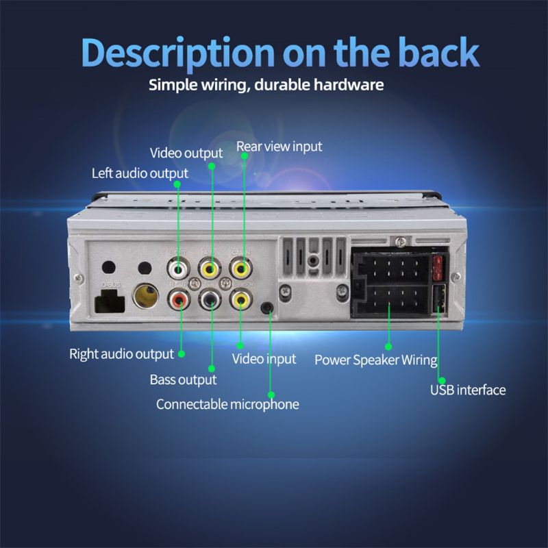 4.1 inch Car Stereo Bluetooth 5.0 FM AI Voice AUX ... – Grandado