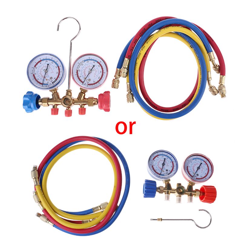 AC Diagnostic Manifold Freon Gauge Hose Set 3 Way ... – Grandado
