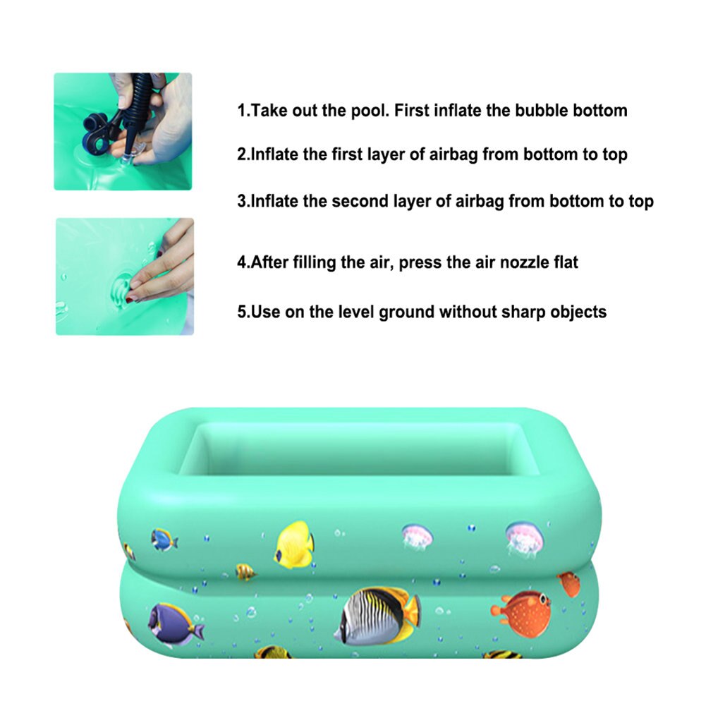 Large Size Inflatable Square Swimming PoolToys Dom... – Grandado