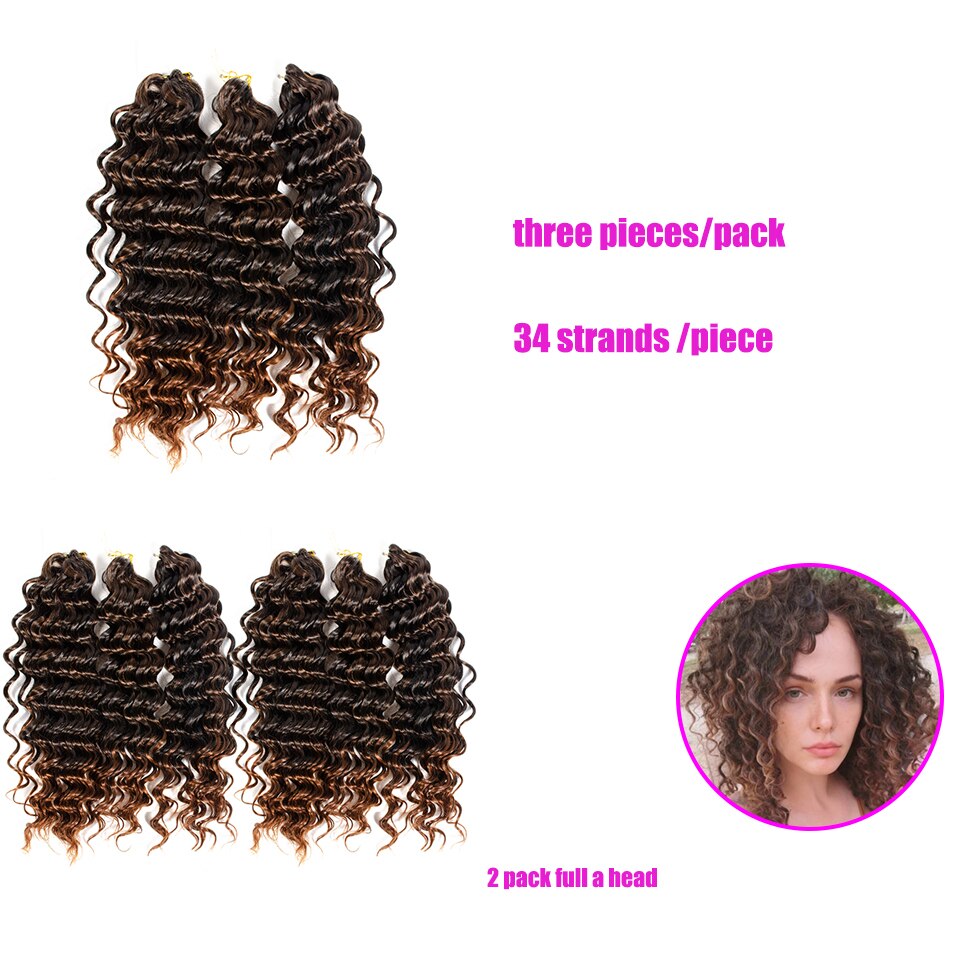 synthetic ombre african style deep water wave curl... – Grandado