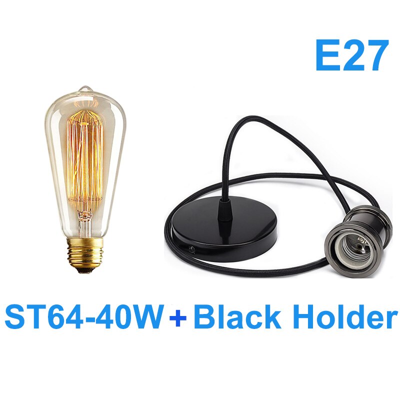 Retro Metal Pendant Lamp Holder E27 1 Meter Vintag... – Vicedeal