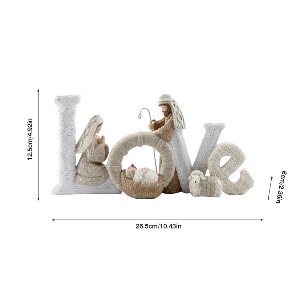 Nativity Scene Set Resin Holy Family Crafts Church... – Vicedeal