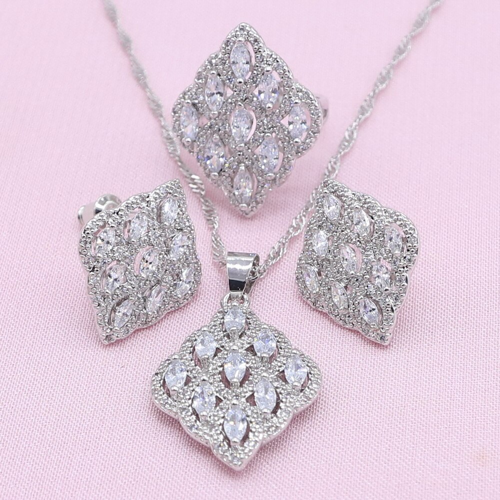 Nieuwkomers Zilver Kleur Sieraden Sets Voor Vrouwe... – Vicedeal