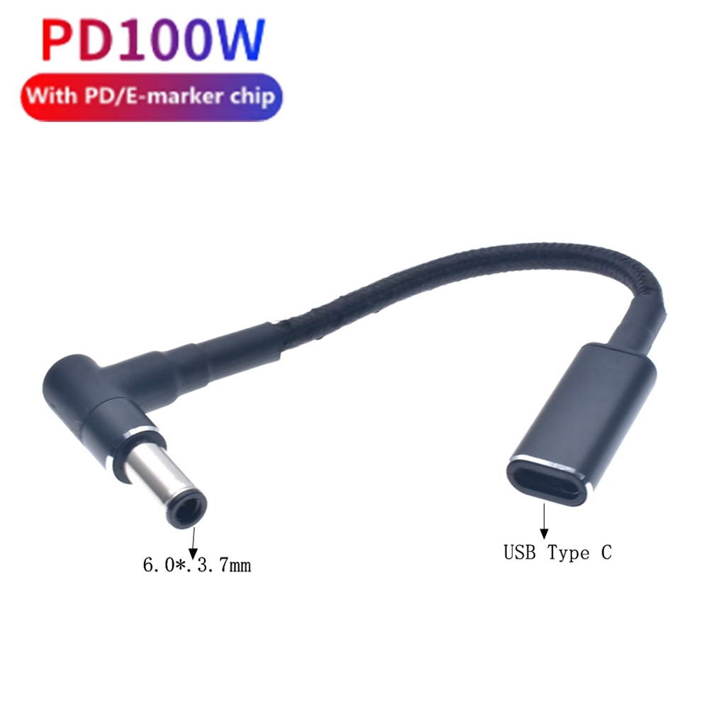 100w usb c hun to 6.0*3.7mm han stik adapter konv... – Grandado