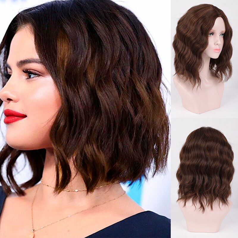 AOOSOO Medium Length Synthetic Wig 16 Inch Water W... – Grandado