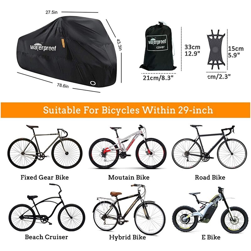 Bike Cover for 1 or 2 Bikes, 210T Waterproof Outdo... – Grandado