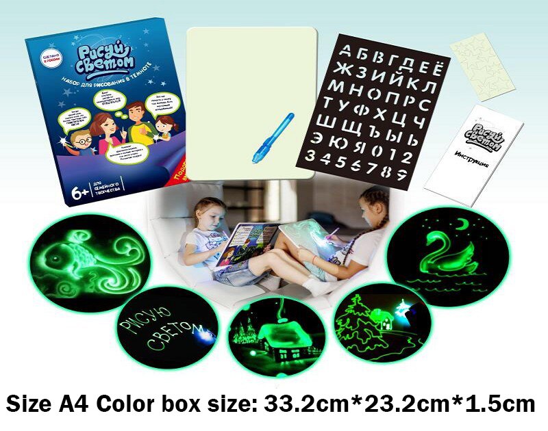 A4 portable children fluorescent writing board dra... – Grandado