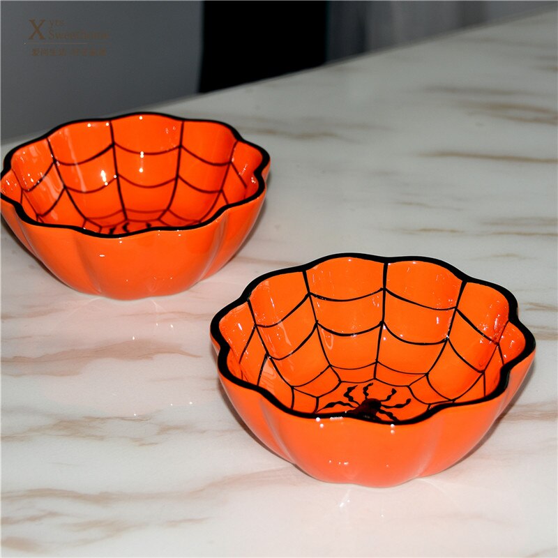 1pc Spider Web Shaped Ceramic Halloween Party Cutl... – Grandado