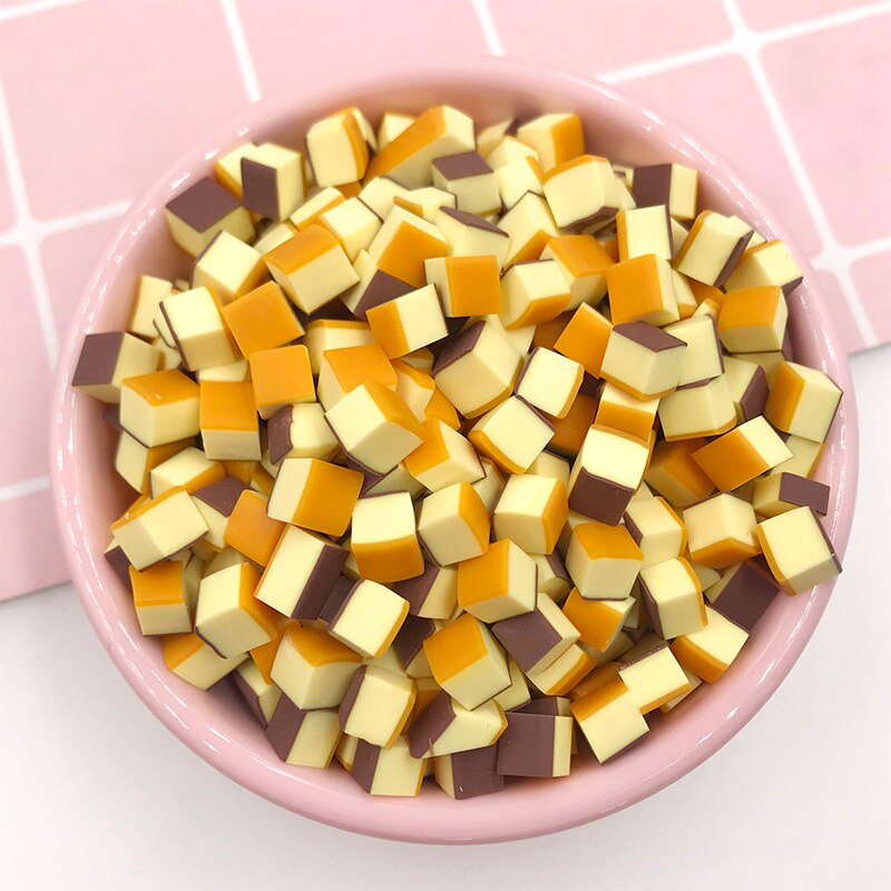 100g/lot 5x5mm Simulation Cube Bread Clay Sprinkle... – Grandado