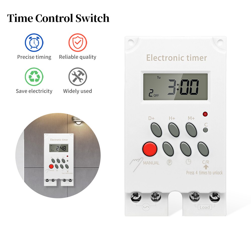 Digital Timer Switch Time Relay 220V Programmable ... – Vicedeal