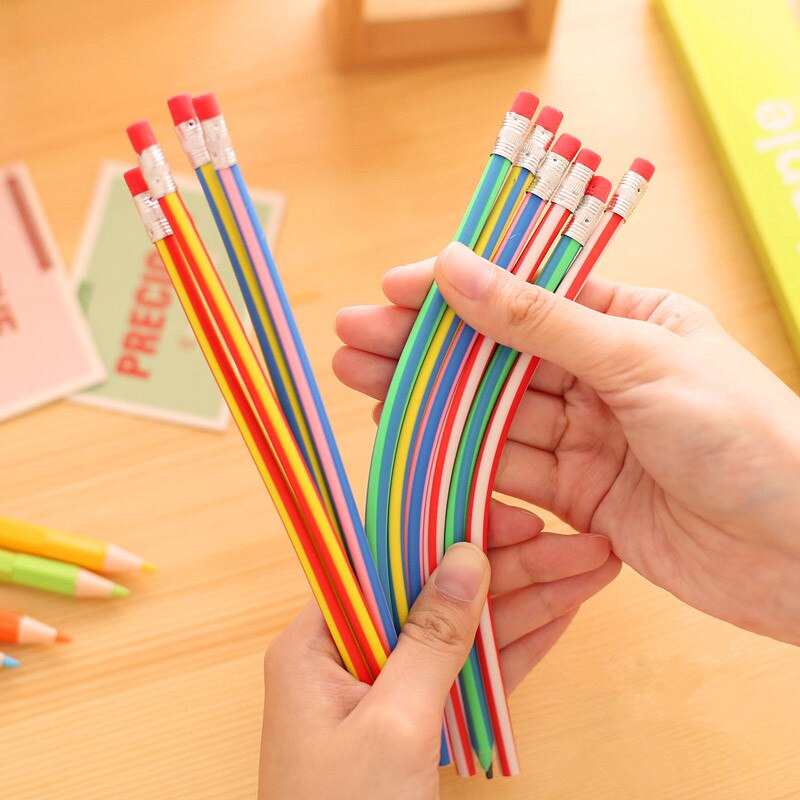 100pcs/lot 5 colors Colorful Funny Bendy Flexible ... – Grandado