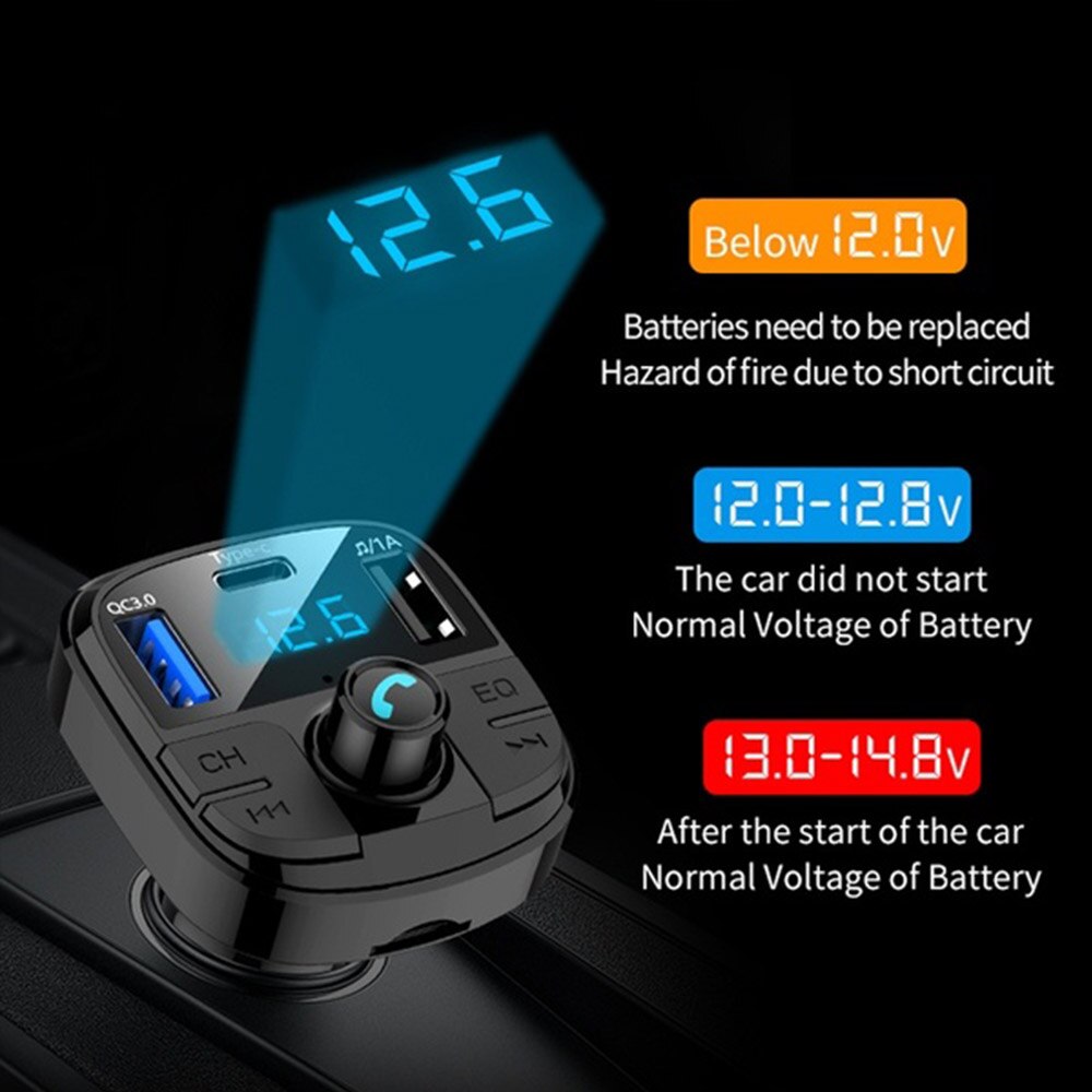 BT29 Bluetooth 5.0 Universal Car FM Transmitter Ha... – Vicedeal