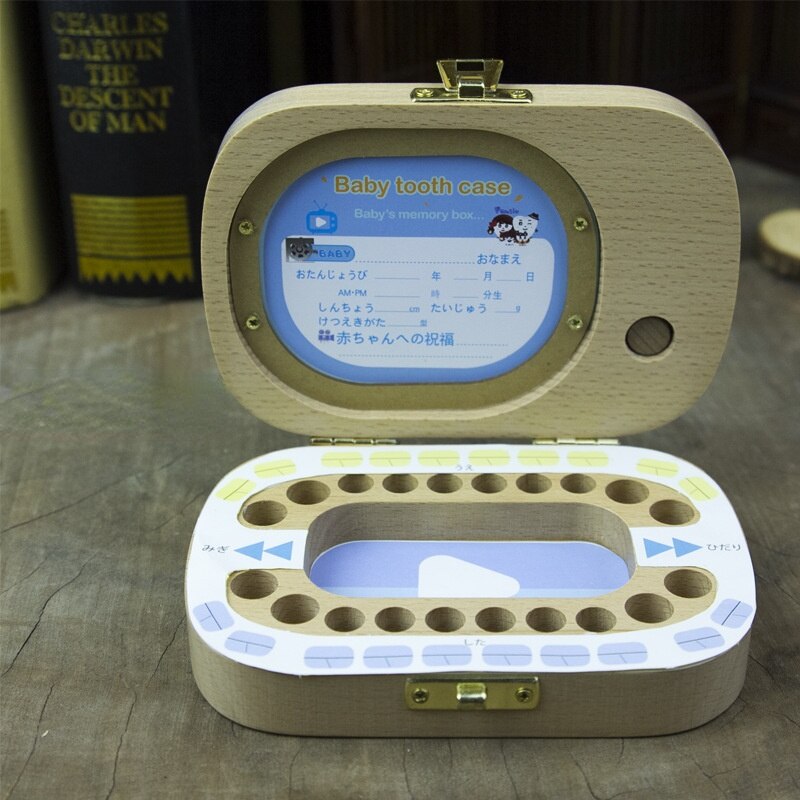 Children's Baby Tooth Souvenir Box Wooden Kids... – Grandado