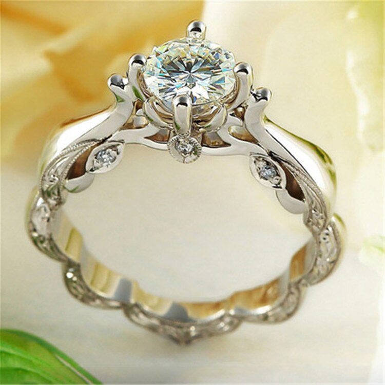 Vintage Strass Zirkoon Vrouwen Ringen Bruid Engage... – Vicedeal