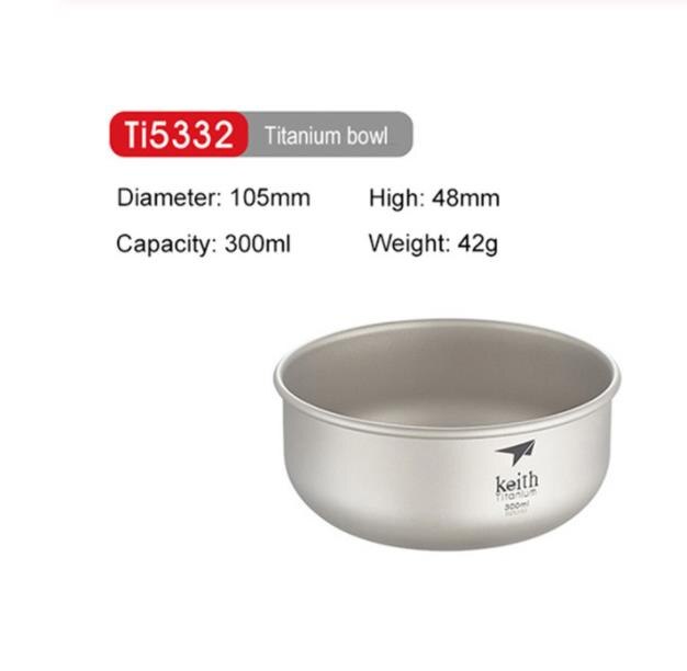 Keith utendørs camping rene titan boller 300ml-900... – Grandado