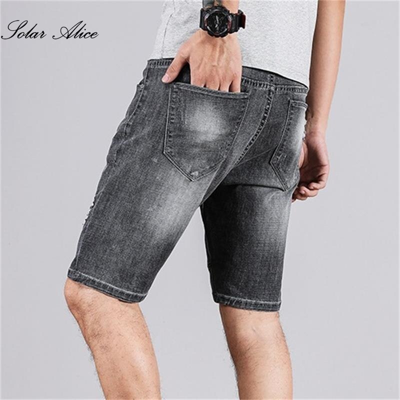 Men's Summer Ripped Five-Point Jeans With Smal... – Vicedeal