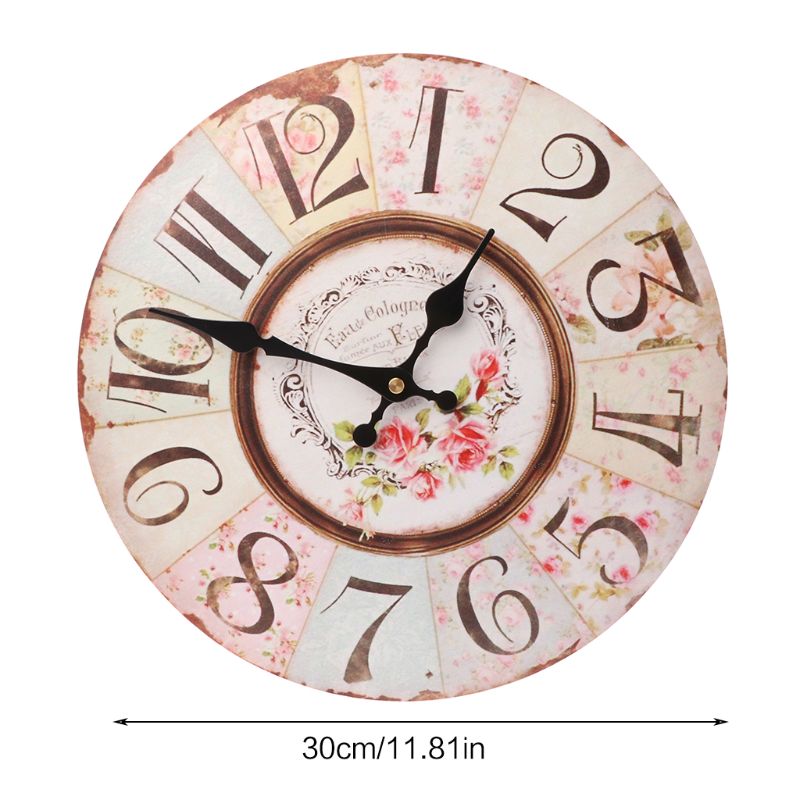 12 Inch Franse Vintage Stijl Wandklok Shabby Chic ... – Vicedeal