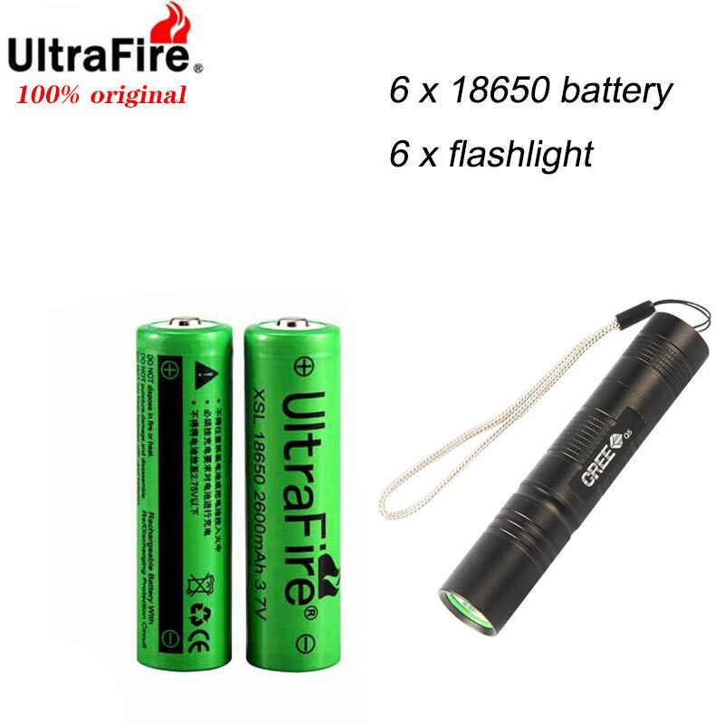 UltraFire 100% Original XSL18650 3.7V 2600 mAh1865... – Grandado