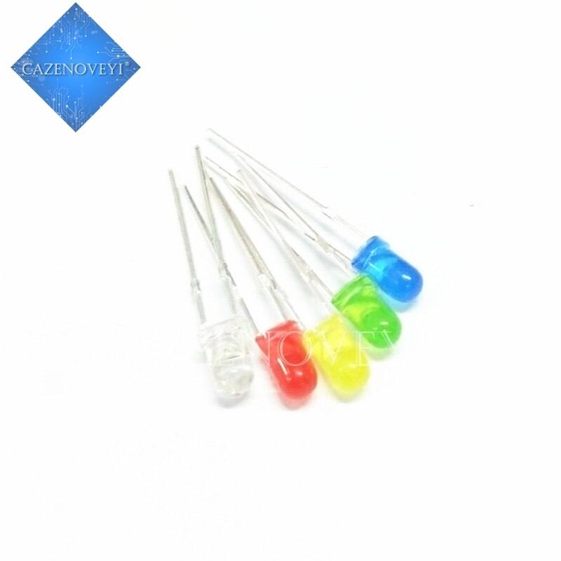 100 teile/los 5 Farben * 20Stck = 3mm LED-Diode Li... – Grandado