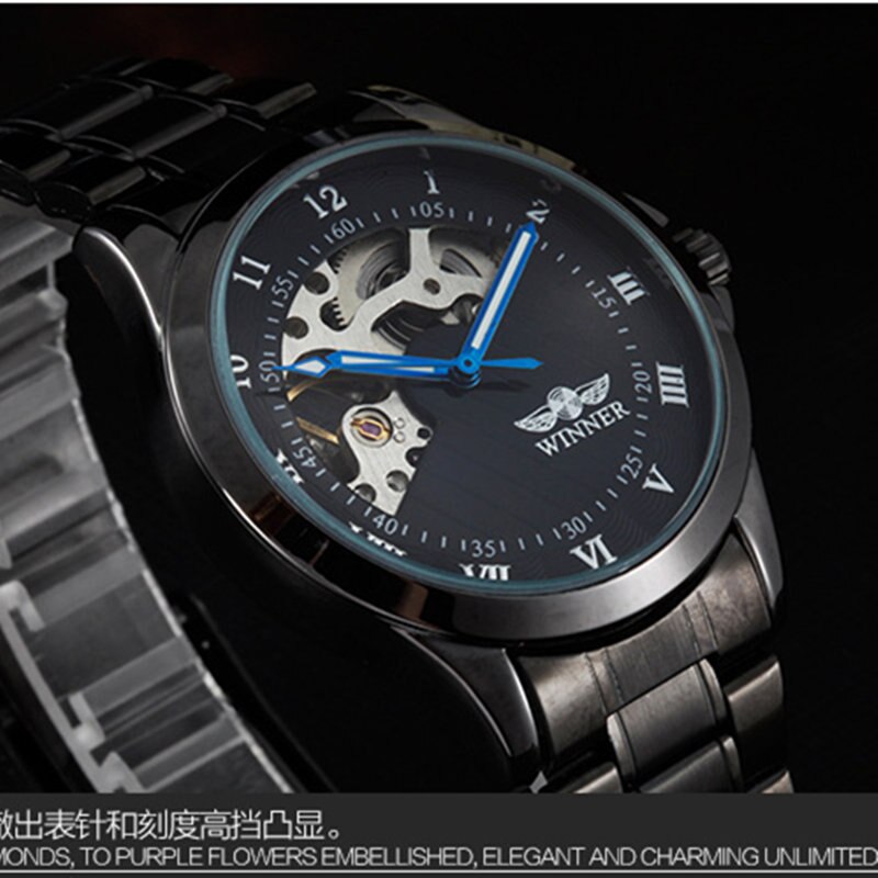 WINNER Men's Automatic Mechanical Watches Roman Di... – Grandado