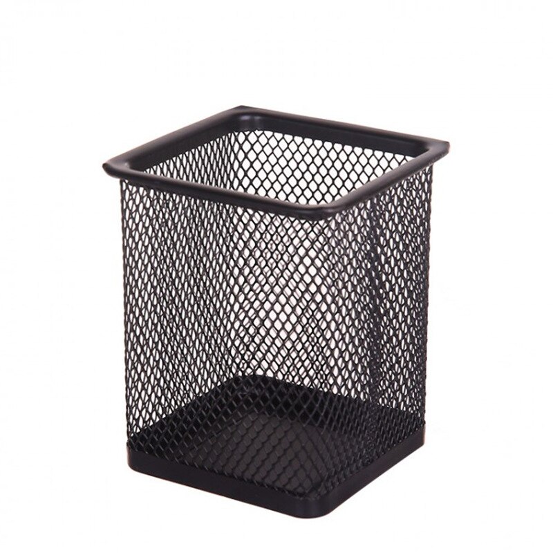 Metal Mesh Square Pen Pot Case Pencil Holder Offic... – Vicedeal