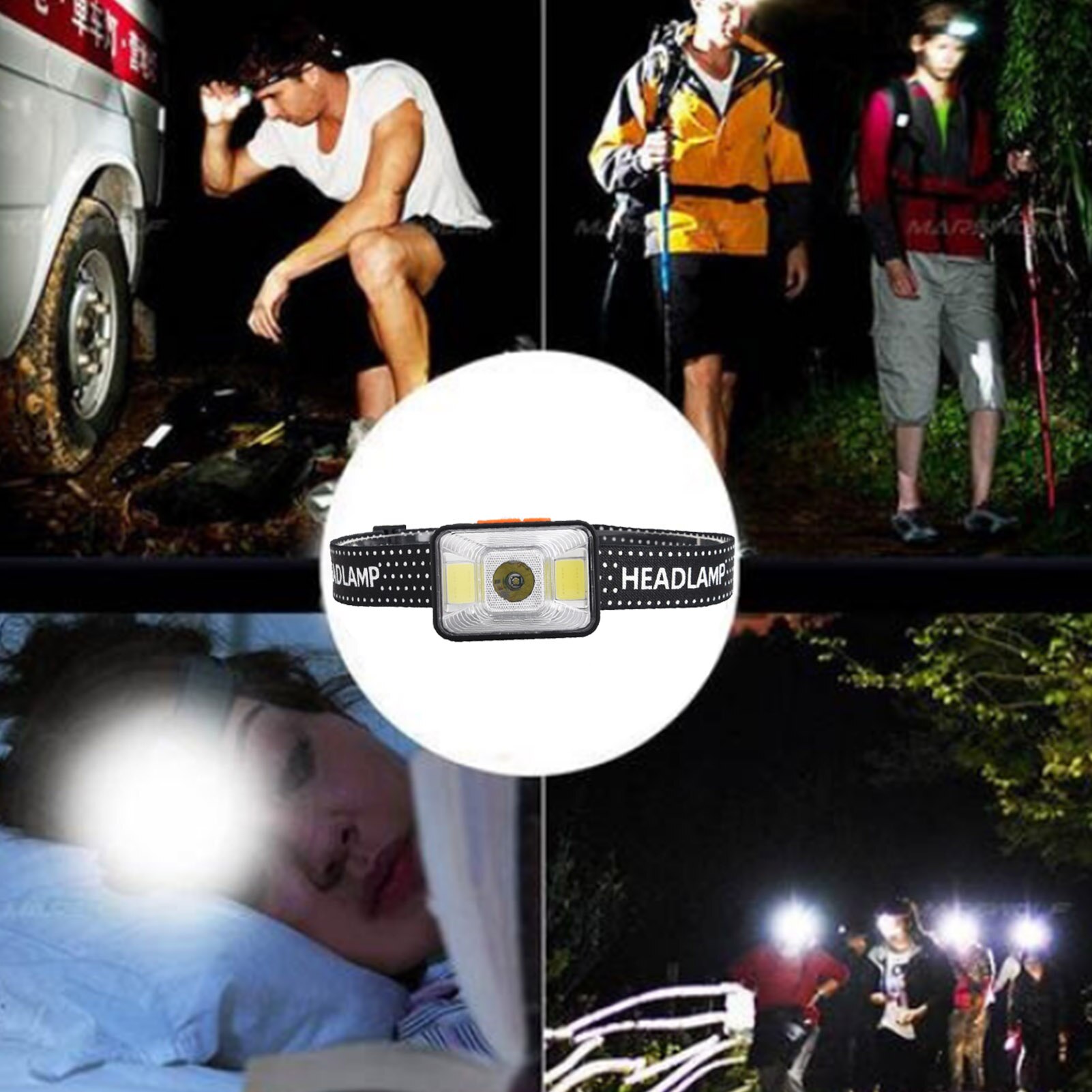 Headlight Rechargeable Waterproof Outdoor LED Work... – Grandado