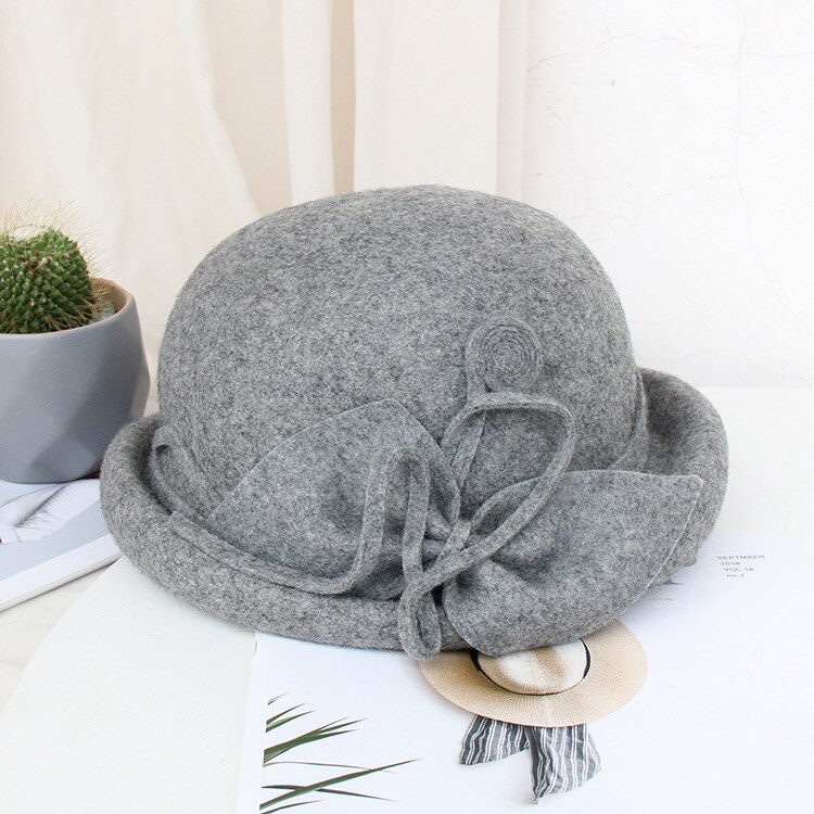 K86 Dames Koepel Hoed Herfst En Winter Wol Top Hat... – Grandado