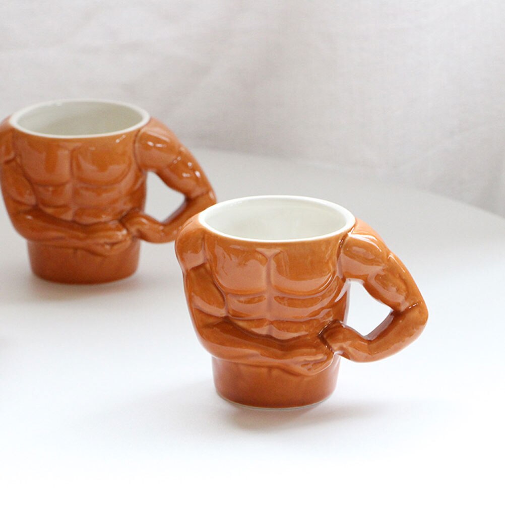 1Pc Unique Muscle Man Shape Cup Mug Festival Durab... – Vicedeal