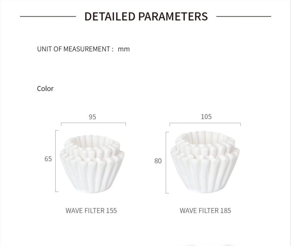 Kalita Wave filter 1-2 / 2-4 cups coffee paper fil... – Grandado