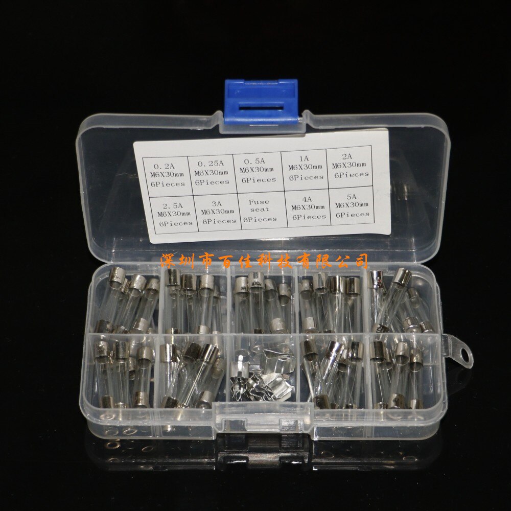 Boîte à fusibles en verre avec porte-fusible, 54 p... – Grandado