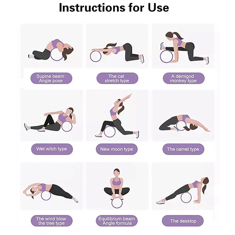 Yoga Wheel Roller Back Roller for Back Pain Relief... – Grandado