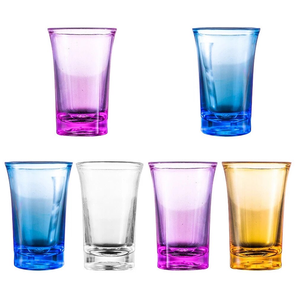 6PCS 1,2-Unze Super Schöne Bunte Schuss Glas Schwe... – Vicedeal