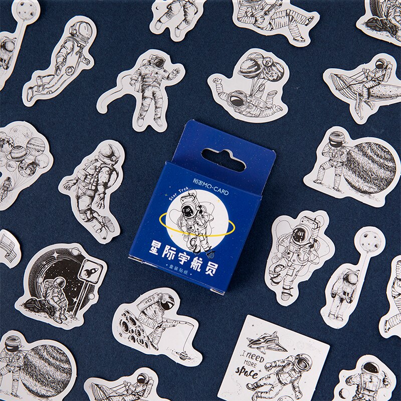 45 Pcs/Box Outer Space Astronaut Stickers For Suit... – Grandado