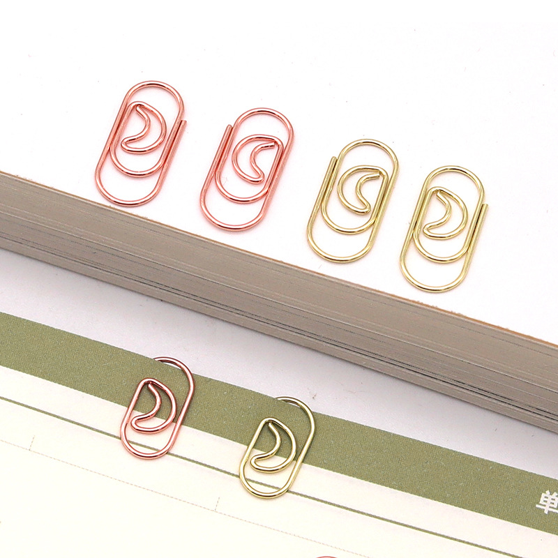 Mini Moon Paper Clip Metal Paper Clips Decorative ... – Vicedeal