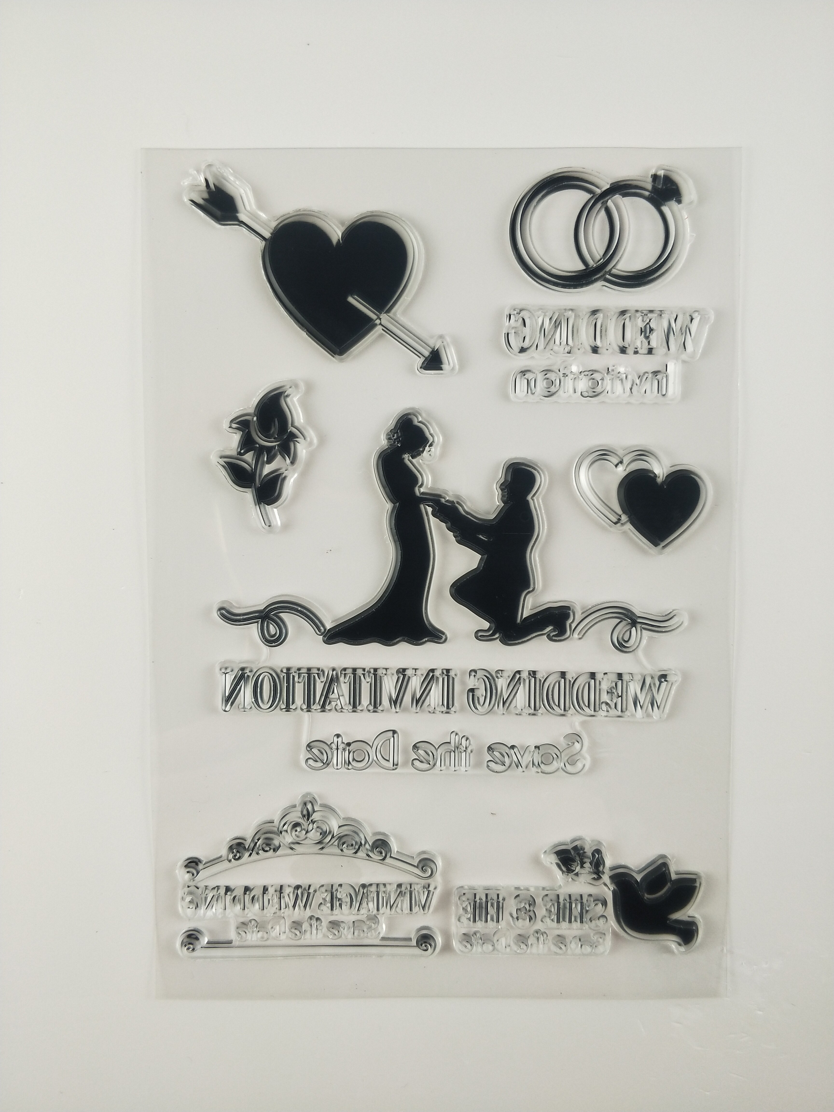 Stamp Wedding Invitations Graphic DIY Signet Handm... – Grandado