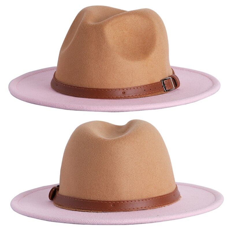 634C Vintage Cowboy Hat Color Matching Jazz Top Ha... – Grandado