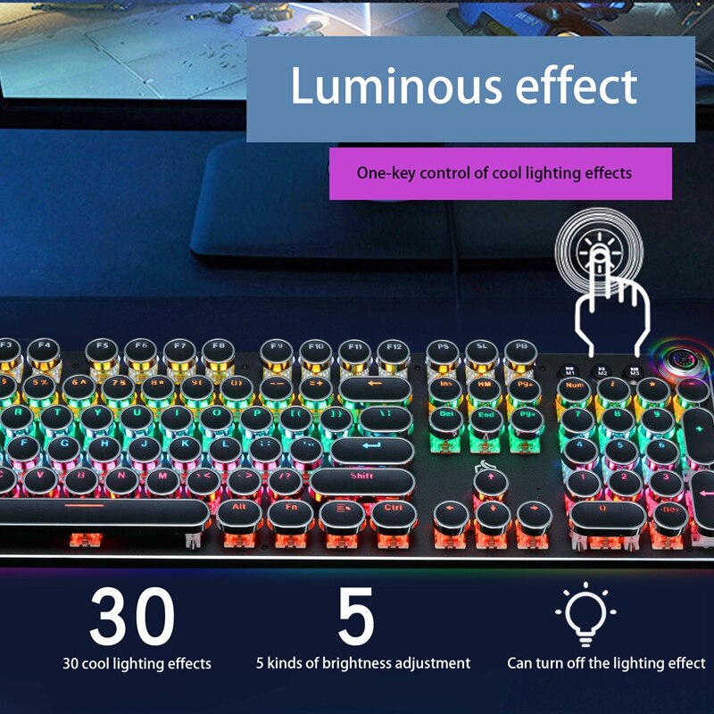 Gaming Mechanical Keyboard, Metal Panel,LED Backli... – Grandado