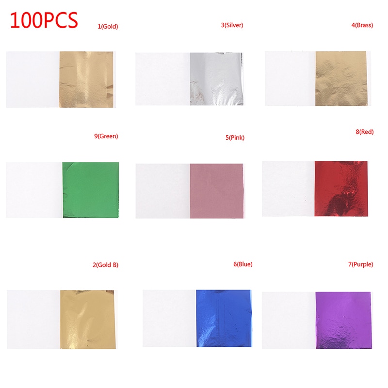 100 Vellen Folie Diy Blad Papier Imitatie Goud Zil... – Vicedeal